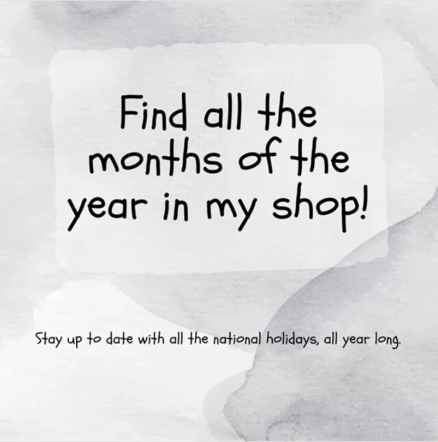 December National Days Flashcards and FREE Undated December Printable ...