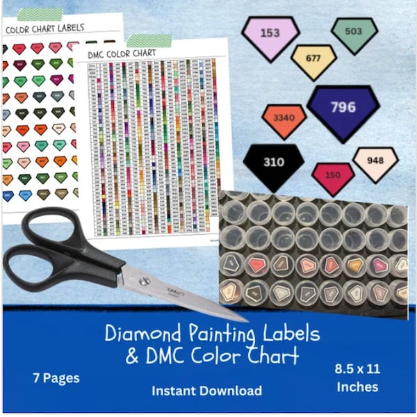 Dmc Floss Color Chart - Etsy