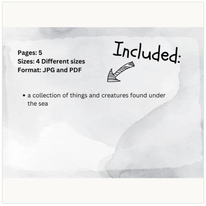 40 Under the Sea Flash Cards, Ocean Animals Printables, Cute Water ...