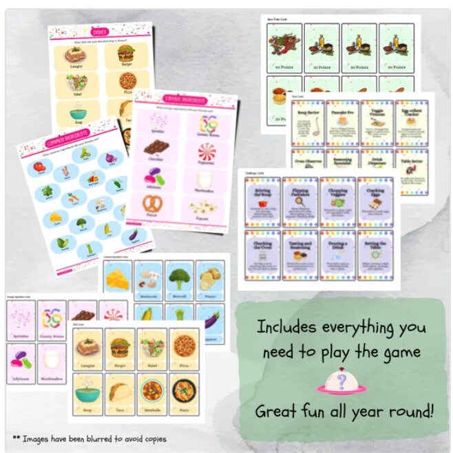 Culinary Scavenger Hunt Printable Game, Dinner Party Entertainment ...