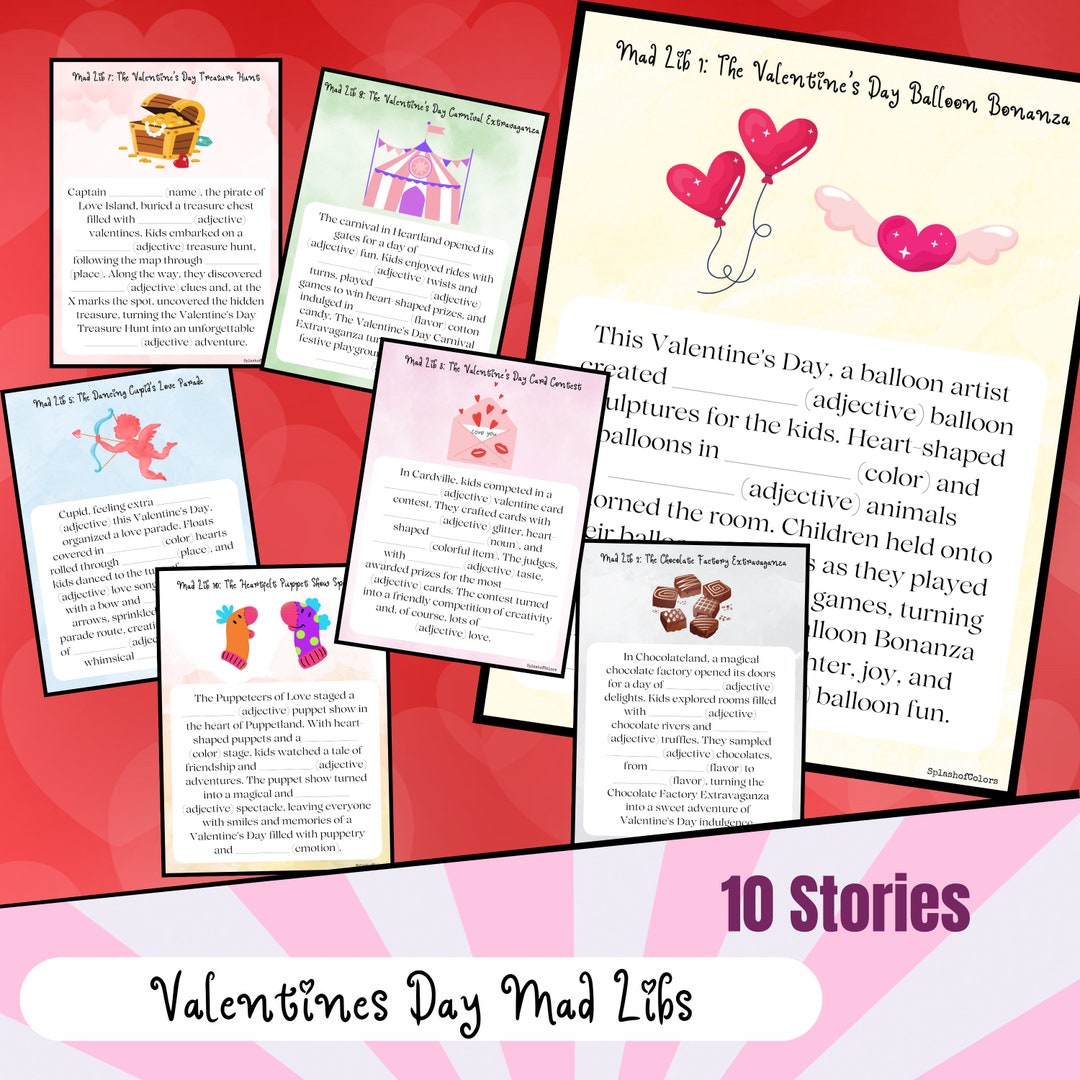 Spread Joy With Kids' Valentine's Day Mad Libs: Printable Whimsical ...