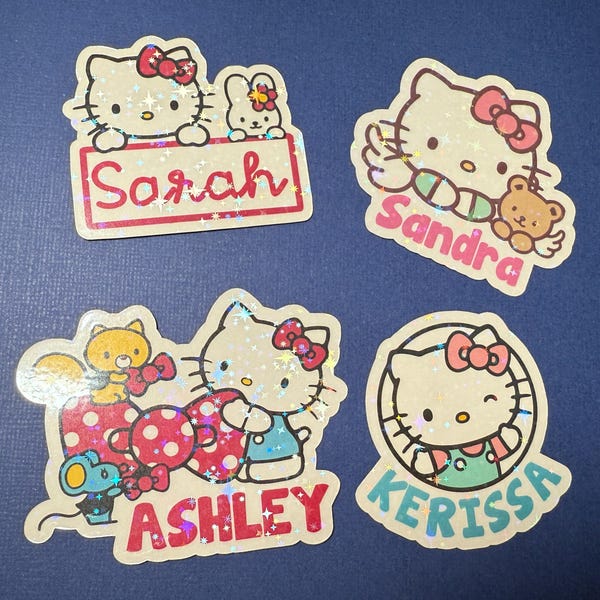 Kitty Hello Stickers - Etsy