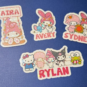 WATERPROOF** Personalized Name My Melody Themed Stickers. Great for ...