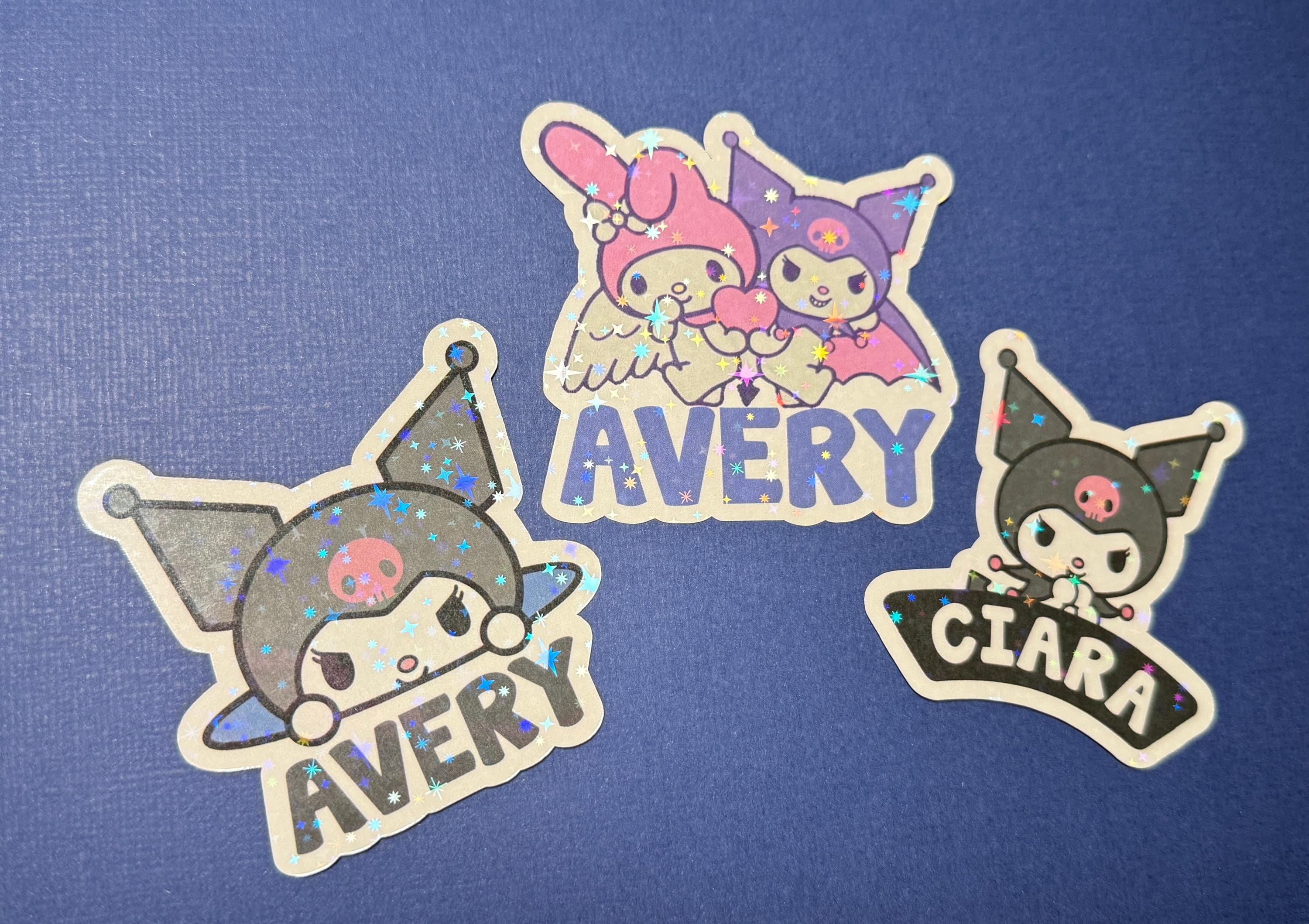 Personalized Name Kuromi Themed Stickers. WATERPROOF* Great for School ...