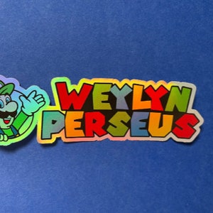 Personalized Name Super Mario Themed WATERPROOF Stickers. Great to Use ...