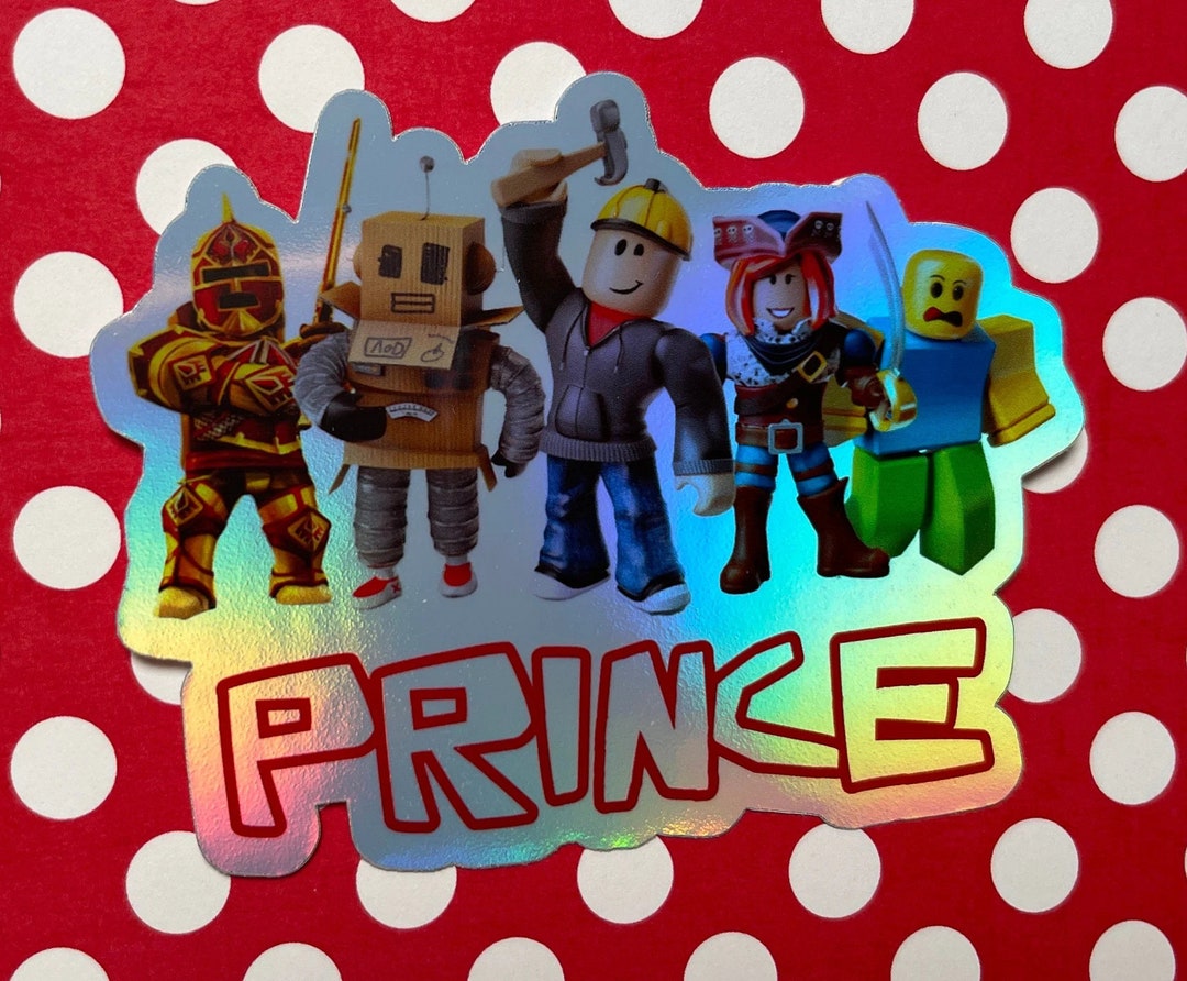 Roblox Holographic Personal Name Vinyl Stickers. Great to Use as Labels ...