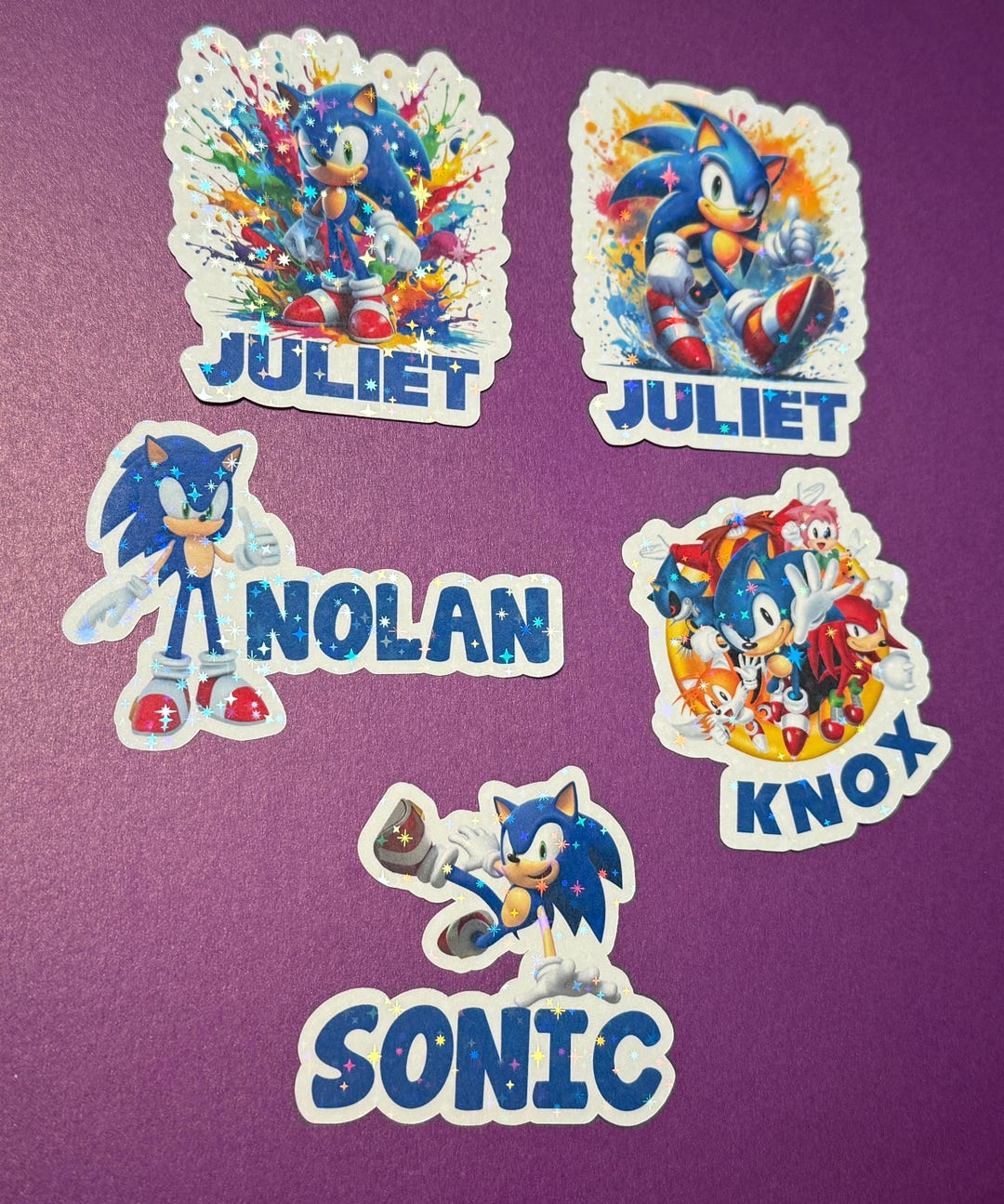Personalized Name SONIC the Hedgehog and FRIENDS Character Theme ...