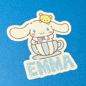 Personalized Name Cinnamon Roll Theme Stickers. WATERPROOF* Great for ...