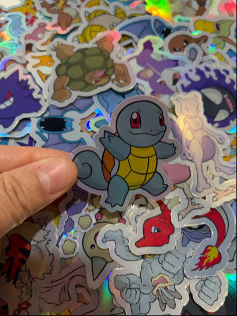 Pokemon Holographic Stickers. Huge Variety of ALL Pokemon Great for ...