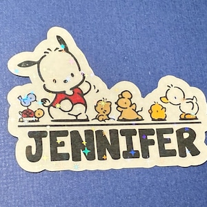 Personalized Name Pochacco Theme Stickers. WATERPROOF Great for Labels ...