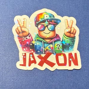 Roblox Holographic Personal Name Vinyl Stickers. Great to Use as Labels ...