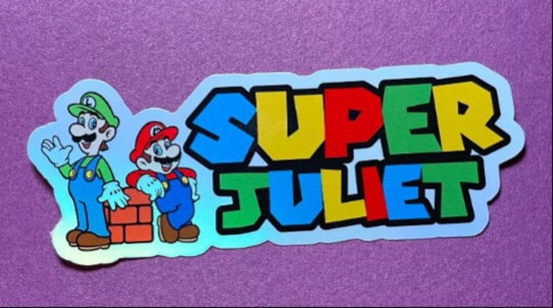Personalized Super Mario Name waterproofgreat for Party Favors ...