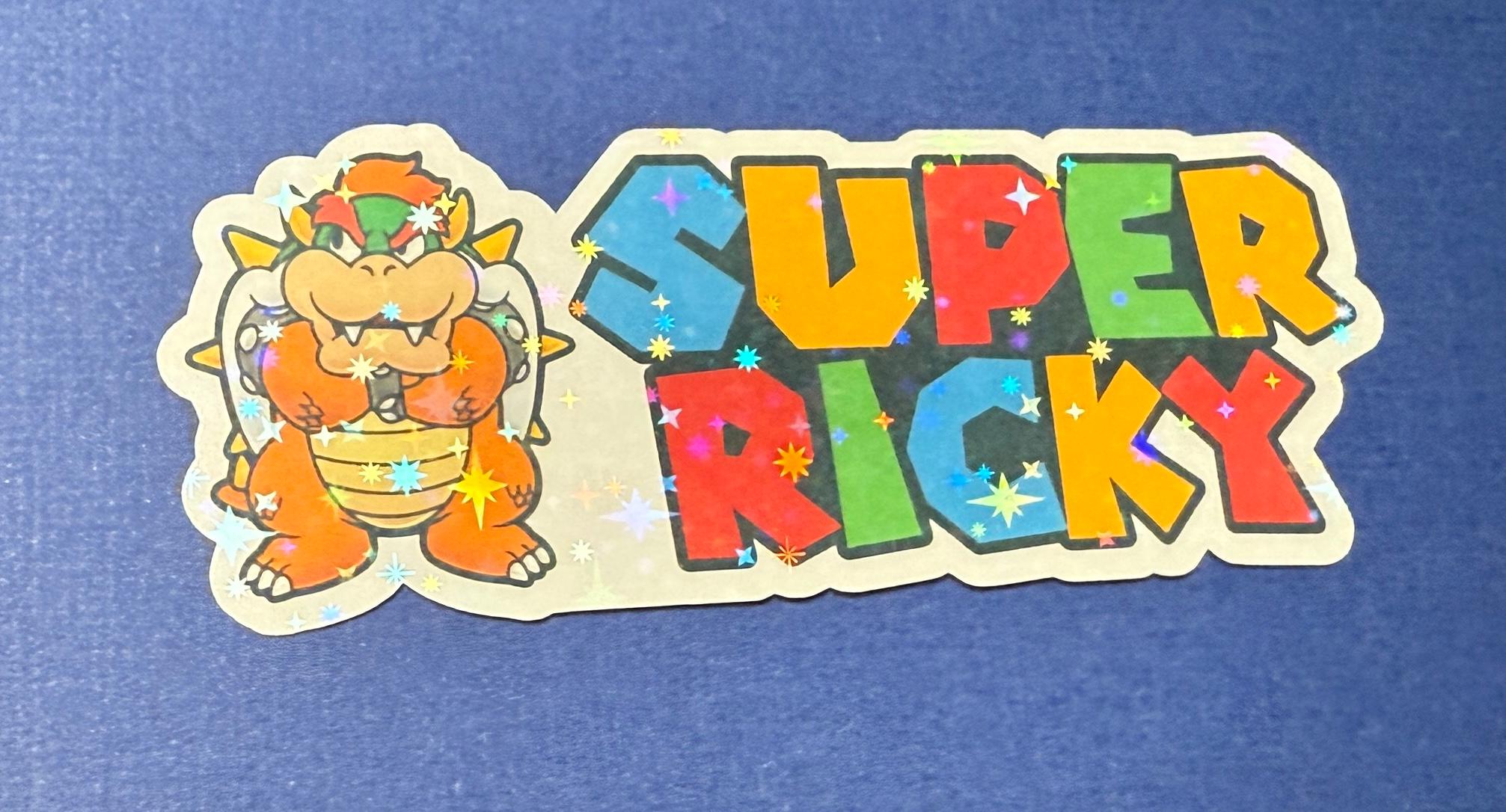 Personalized Name Super Mario Themed **WATERPROOF** Stickers. Great to ...