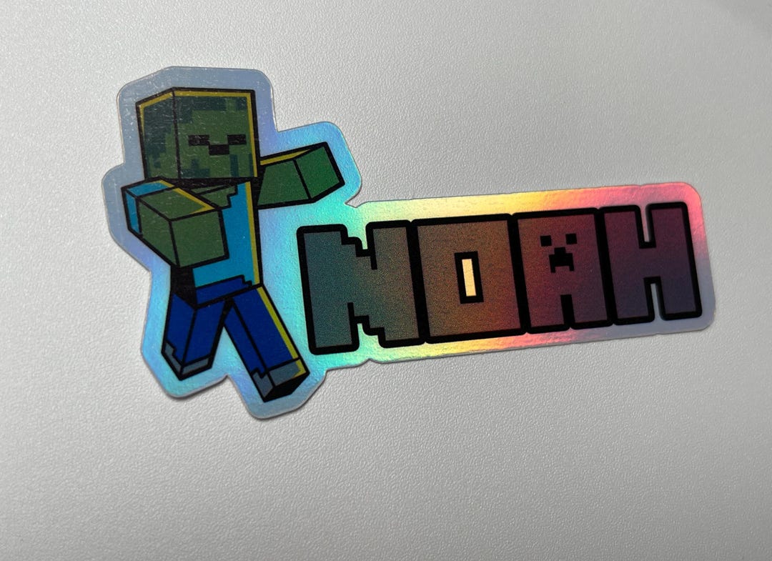 Personalized Name Minecraft Themed Stickers. waterproofgreat for Labels ...