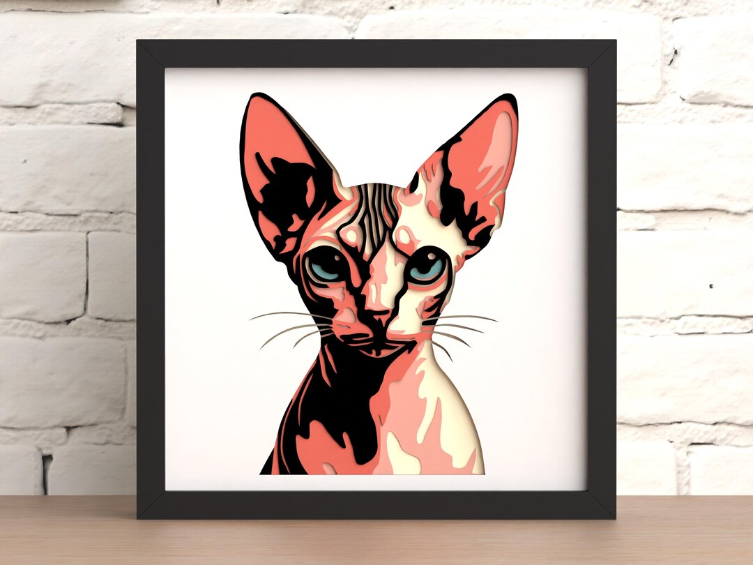 Layered Sphynx Cat Shadow Box: 3D Laser Cut File (digital Download) - Etsy