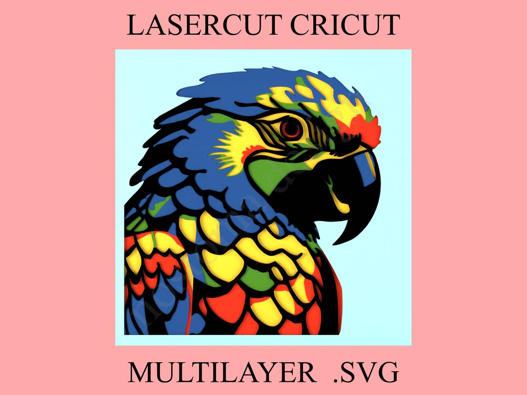 Shadow Box Laser Cut File, Parrot Shadow Box 3d Svg (for Laser, Cricut ...