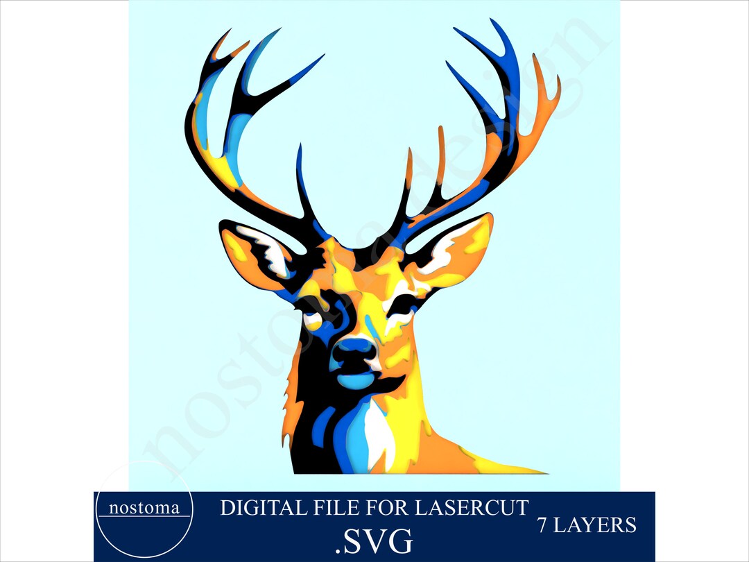 Laser Cut Files Layered Deer Cardstock Svg 3d Cricut Silhouette ...