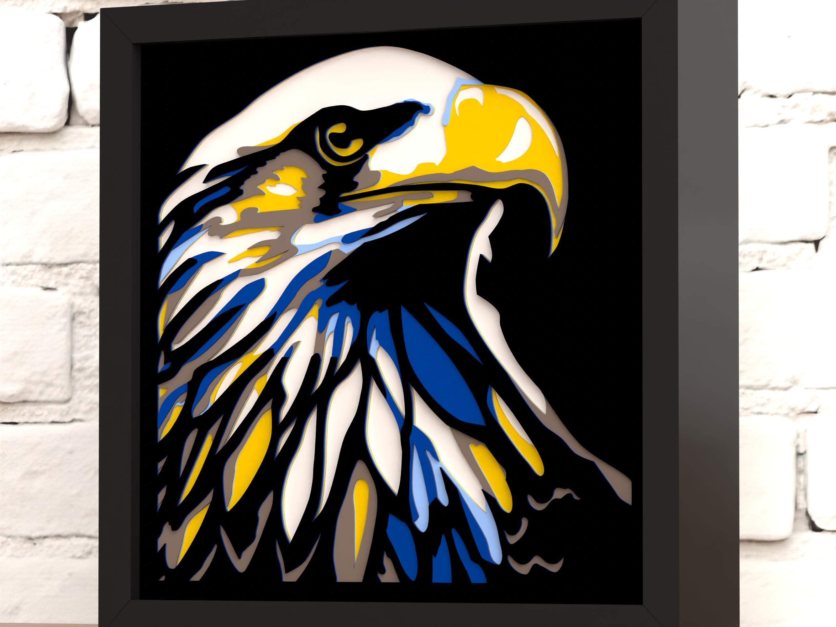Layered Eagle Shadow Box: 3D Laser Cut File (digital Download) - Etsy