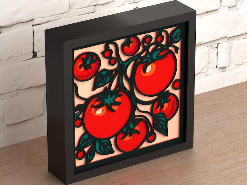 Tomato Shadow Box Svg -dxf (for Laser Cut, Cricut & Silhouette) - Etsy