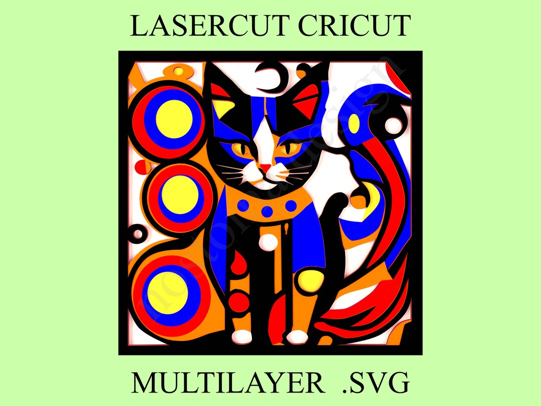 3d Layered Cat Shadowbox Svg Cut File, Cat Lover Diy Gift, Commercial ...