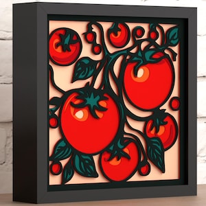 Tomato Shadow Box Svg -dxf (for Laser Cut, Cricut & Silhouette) - Etsy