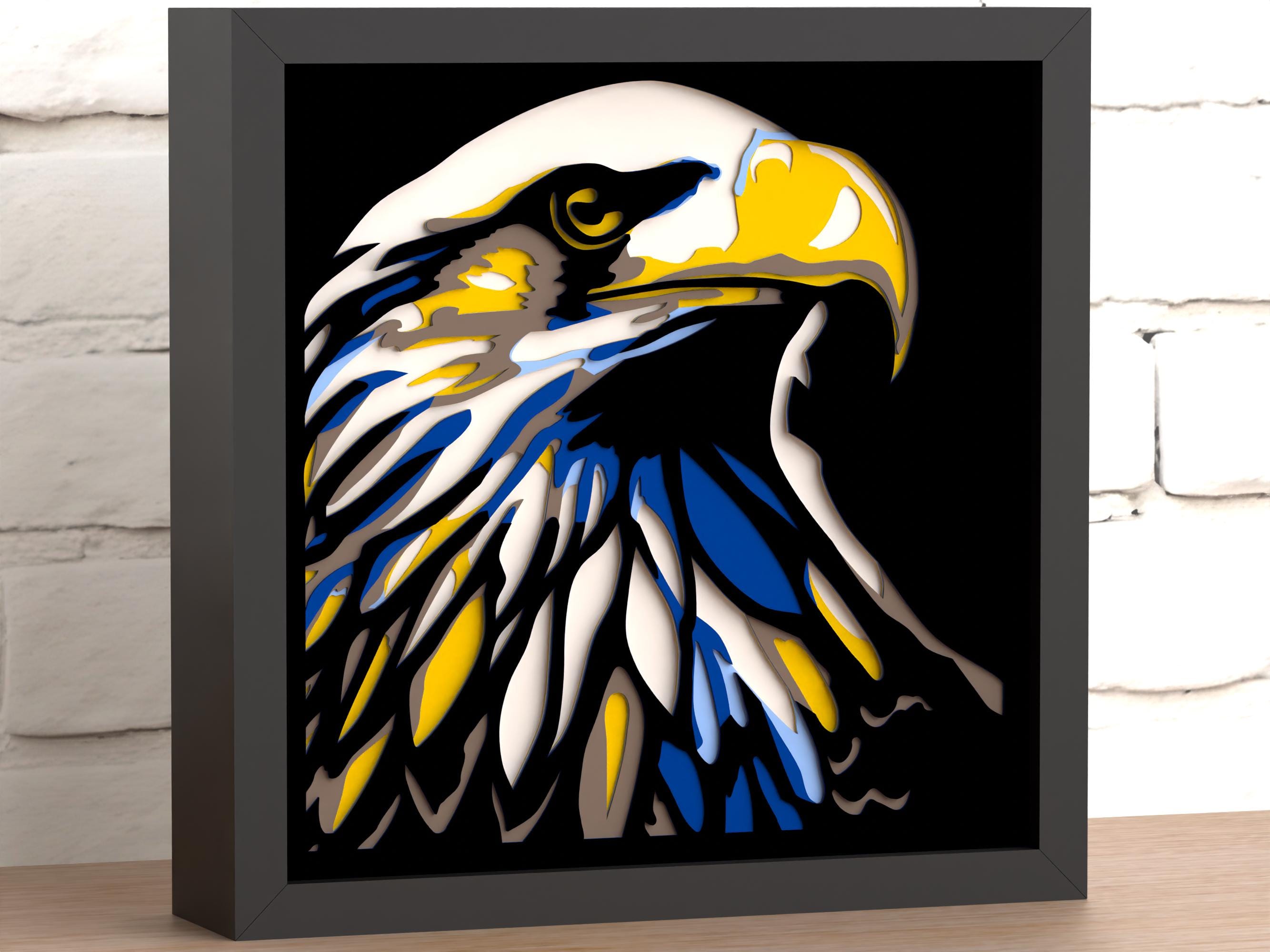 Layered Eagle Shadow Box: 3D Laser Cut File (digital Download) - Etsy