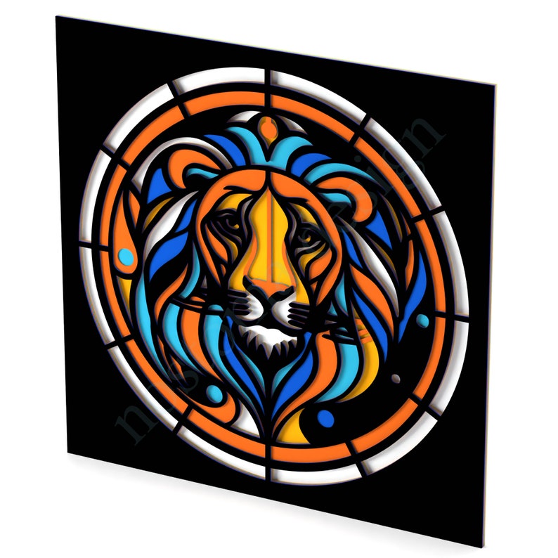3d SVG File Lion, Shadow Box SVG, Horoscope Cricut Project, Instant ...