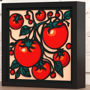 Tomato Shadow Box Svg -dxf (for Laser Cut, Cricut & Silhouette) - Etsy