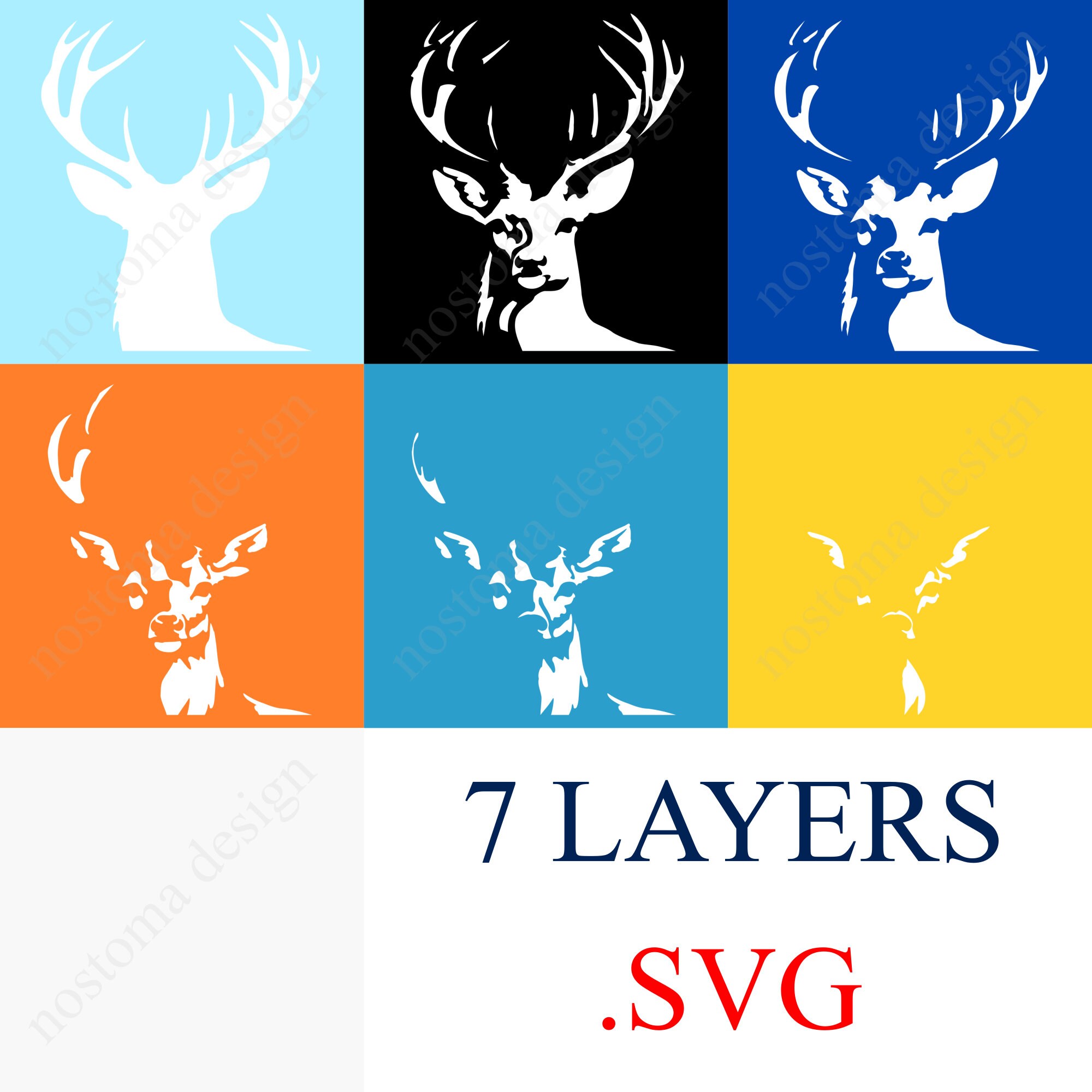 Laser Cut Files Layered Deer Cardstock Svg 3d Cricut Silhouette ...