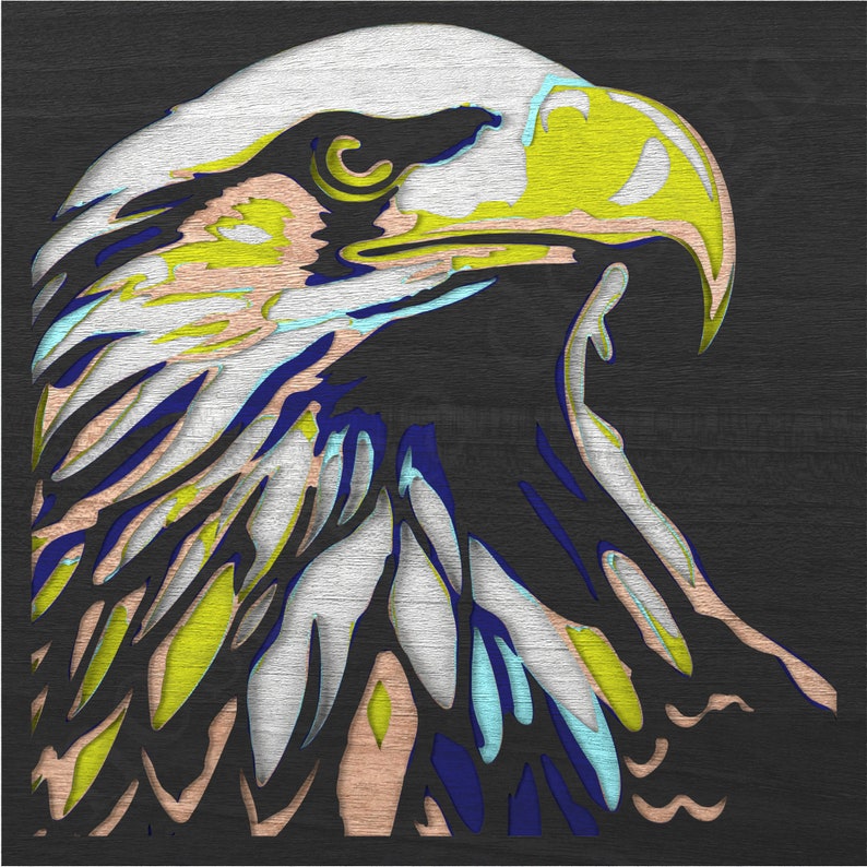Layered Eagle Cardstock 3d Svg File Laser Cut Cricut Silhouette ...