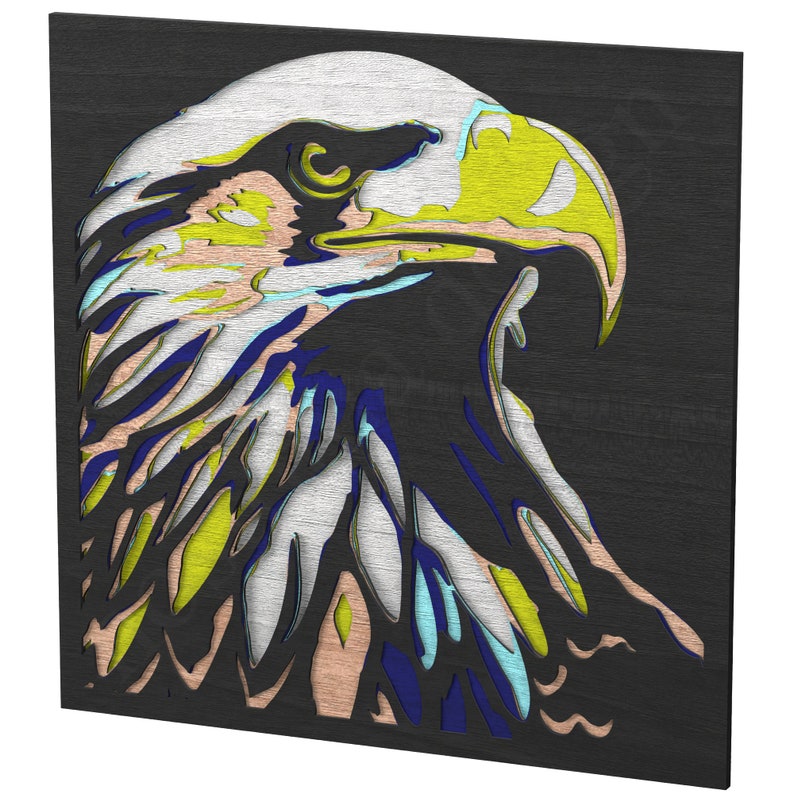Layered Eagle Cardstock 3d Svg File Laser Cut Cricut Silhouette ...