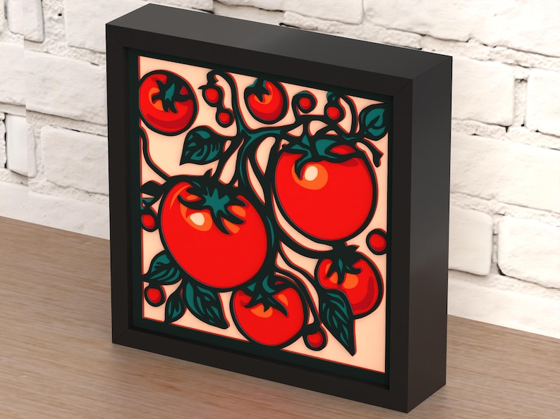 Tomato Shadow Box Svg -dxf (for Laser Cut, Cricut & Silhouette) - Etsy