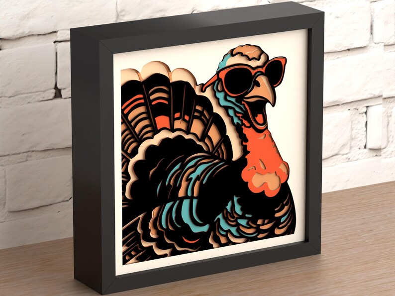 3D Turkey Shadow Box SVG, Layered Laser Cut File (digital Download) - Etsy