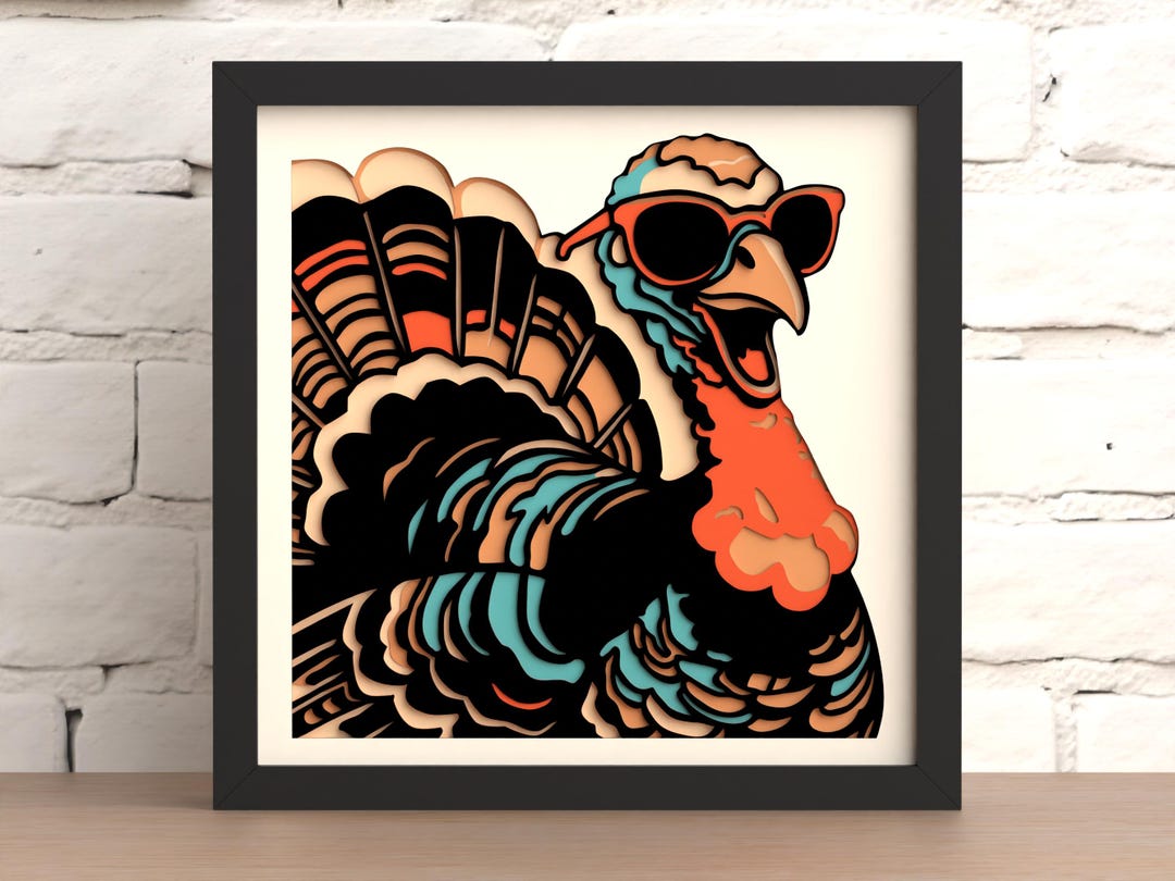 3D Turkey Shadow Box SVG, Layered Laser Cut File (digital Download) - Etsy