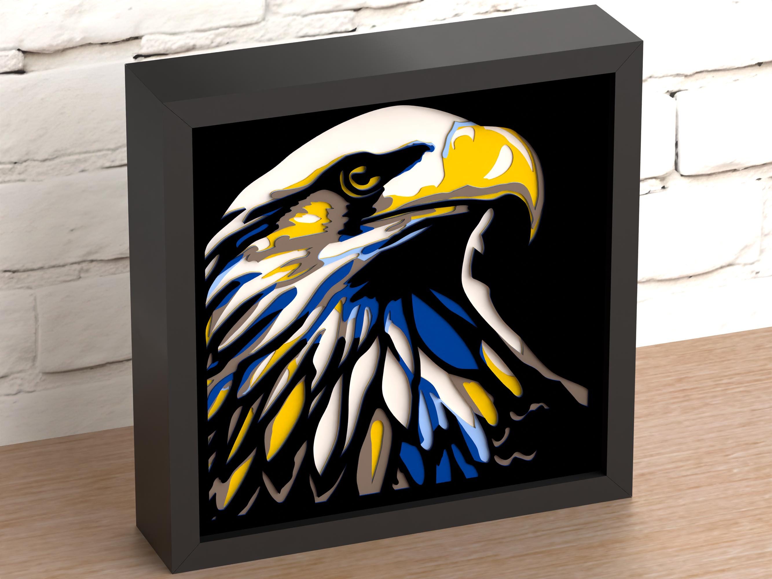 Layered Eagle Shadow Box: 3D Laser Cut File (digital Download) - Etsy