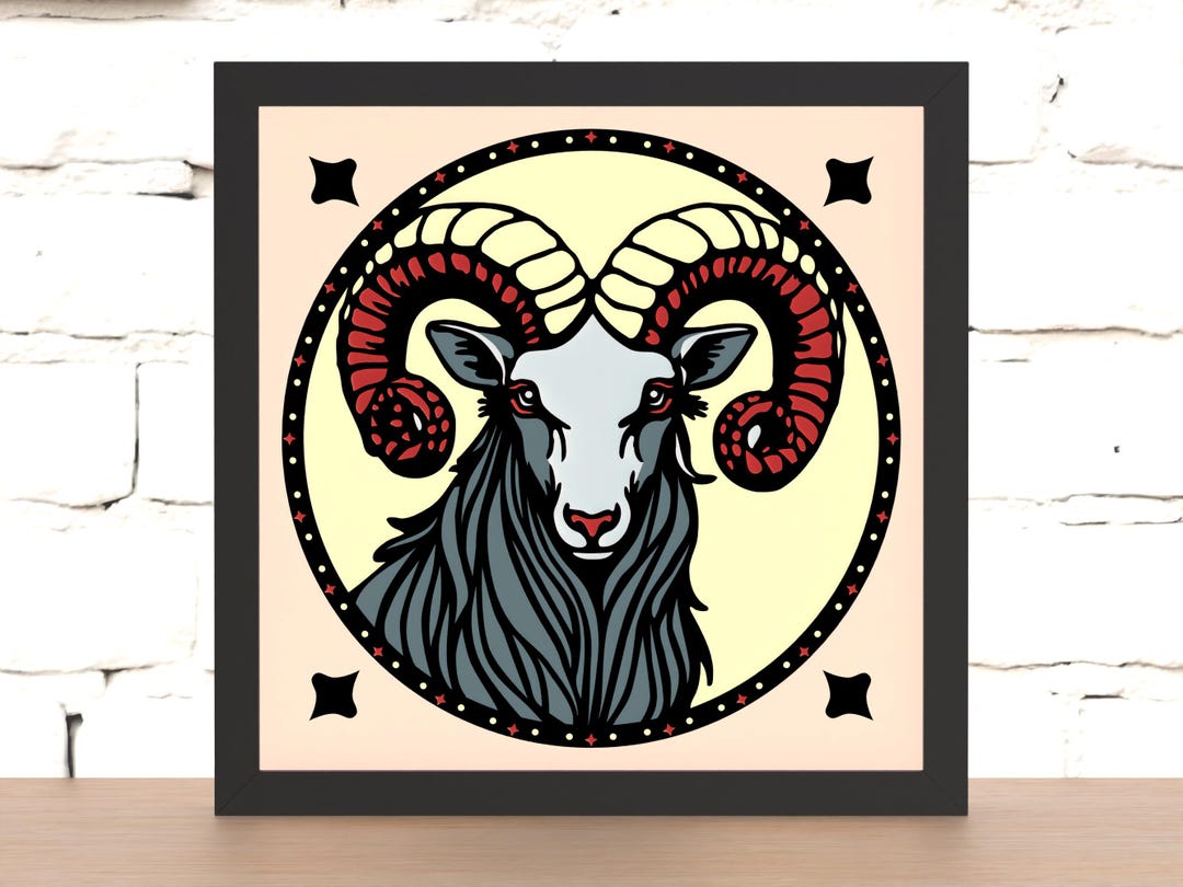 3d Layered Shadow Box, Aries Zodiac Multilayer Svg and Dxf, Horoscope ...