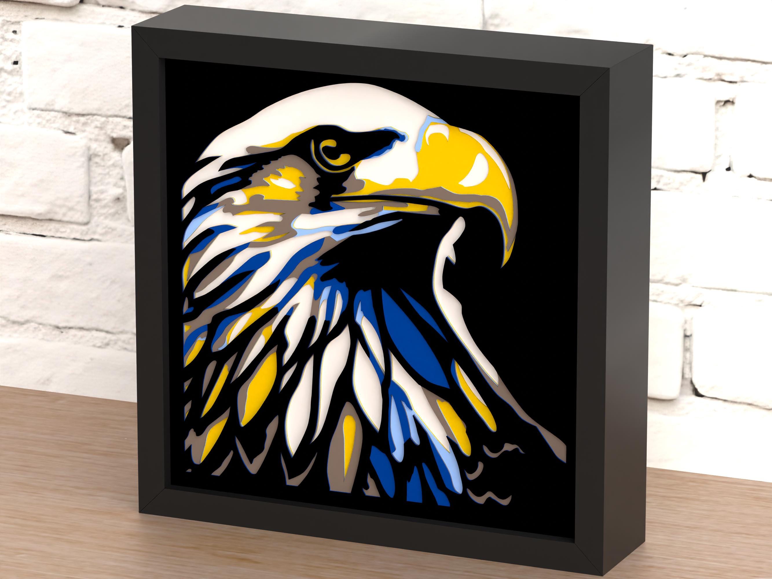 Layered Eagle Shadow Box: 3D Laser Cut File (digital Download) - Etsy