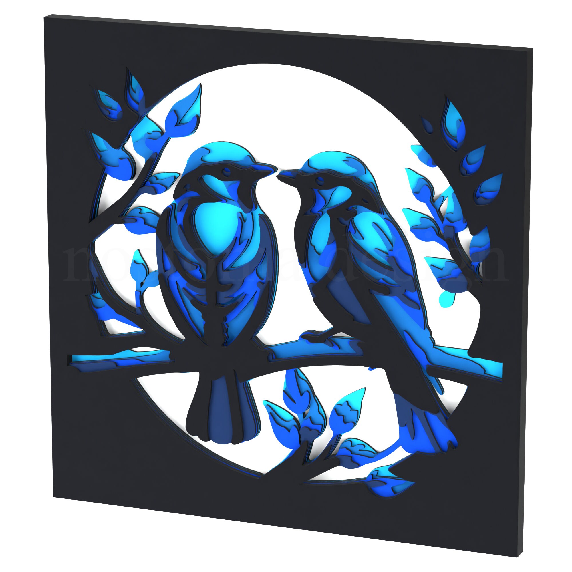 Lasercut Birds Svg Multilayer Animal Layer Cardstock Digital File ...