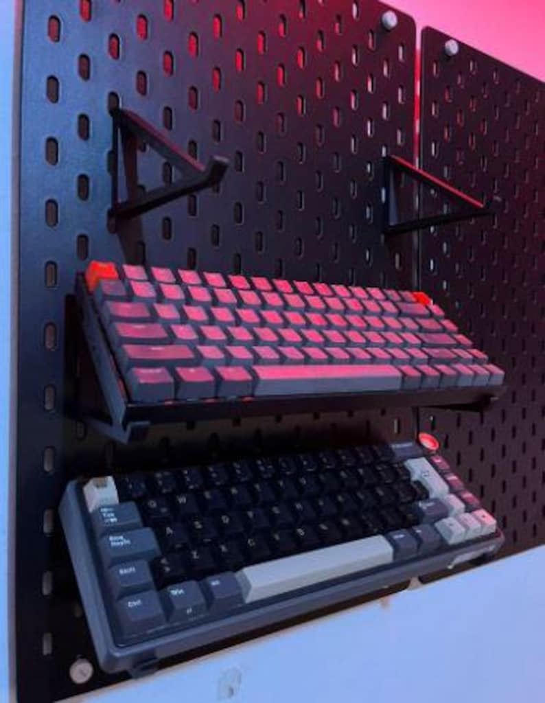 Keyboard Display Hook for IKEA Skadis | Mechanical Keyboard Pegboard ...