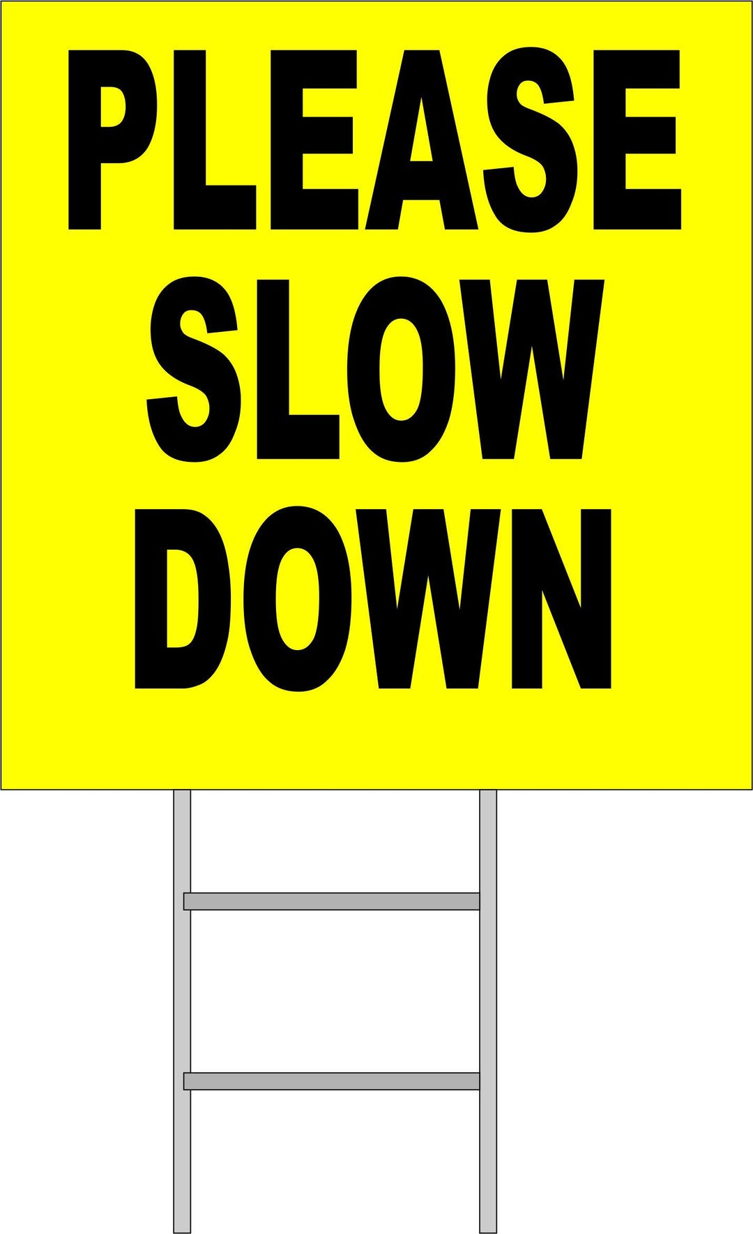 4 Please Slow Down Signs Including Metal Stands - Etsy
