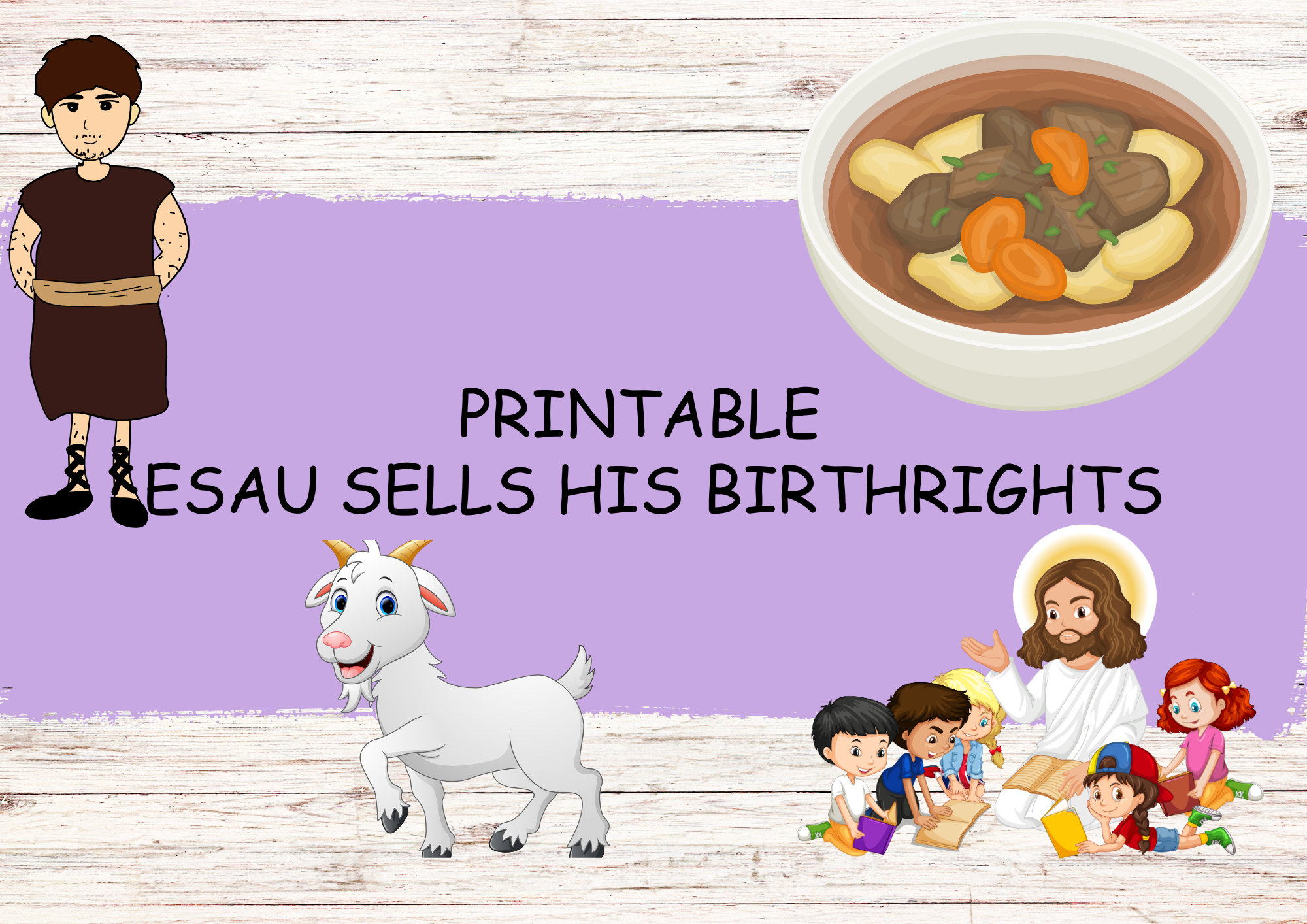 Jacob and Esau | Esau Sells His Birthright Worksheet | Sunday School ...