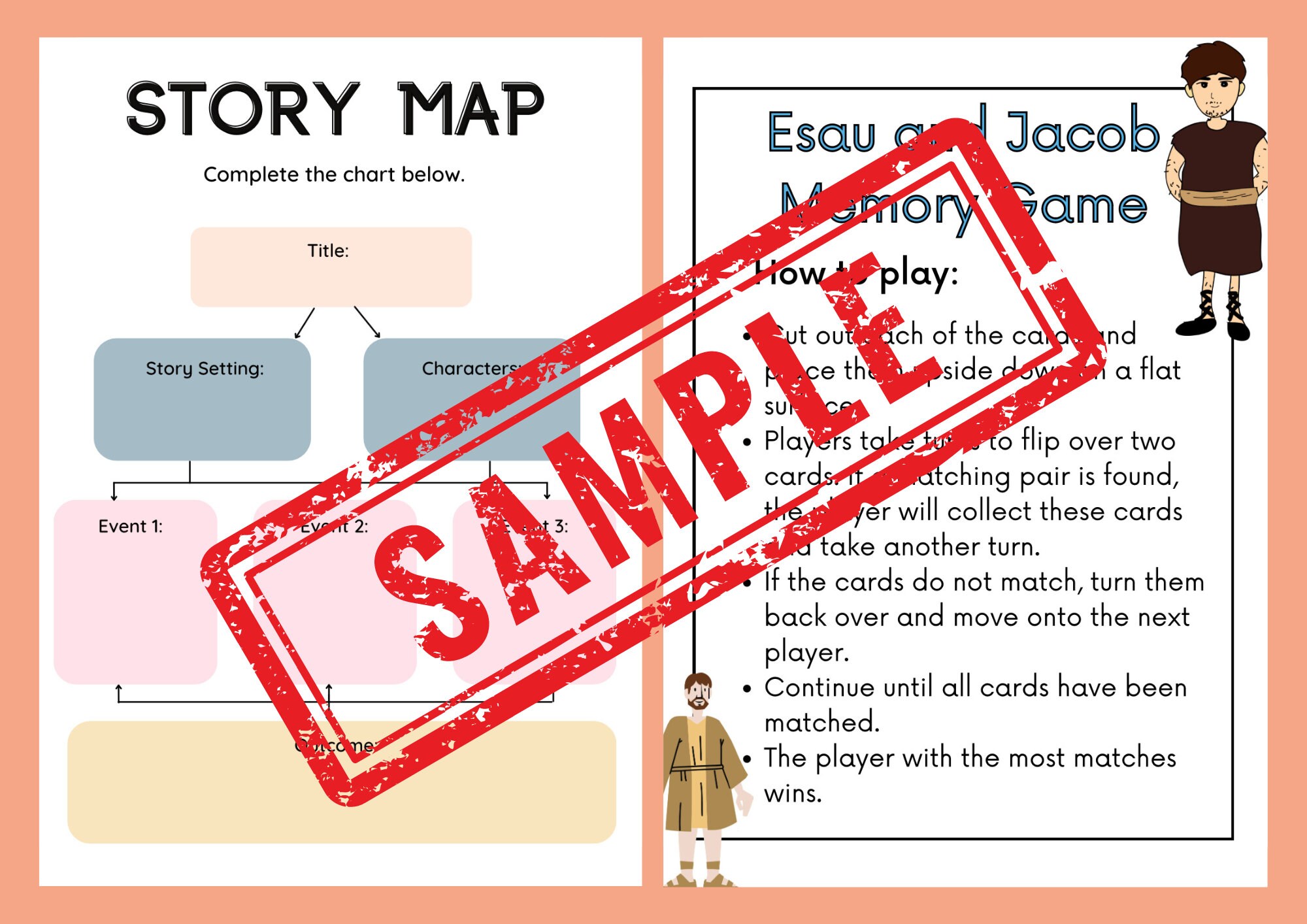 Jacob and Esau | Esau Sells His Birthright Worksheet | Sunday School ...