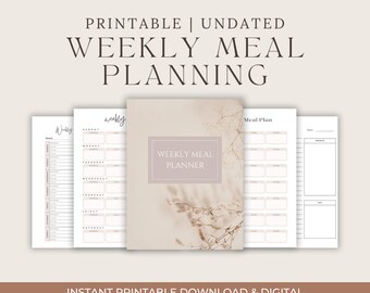 Printable Meal Prep Planner Grocery List Health & Fitness Food ...