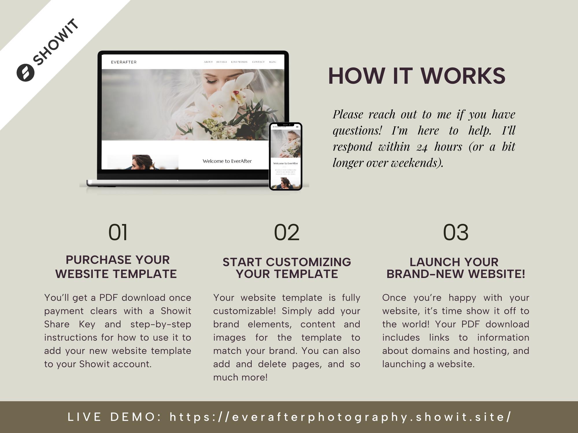 Showit Website Template | Showit Template for Photographers ...