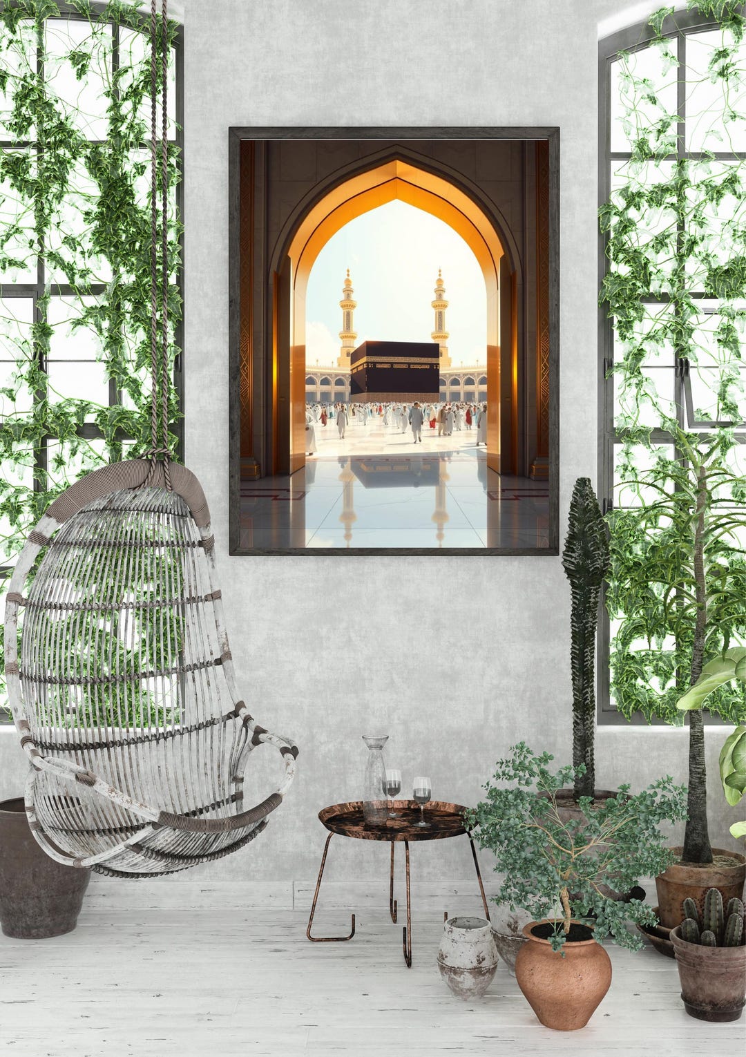 Mosque Digital Wall Art Decor | Masjid Islamic Poster | Mecca & Madinah ...