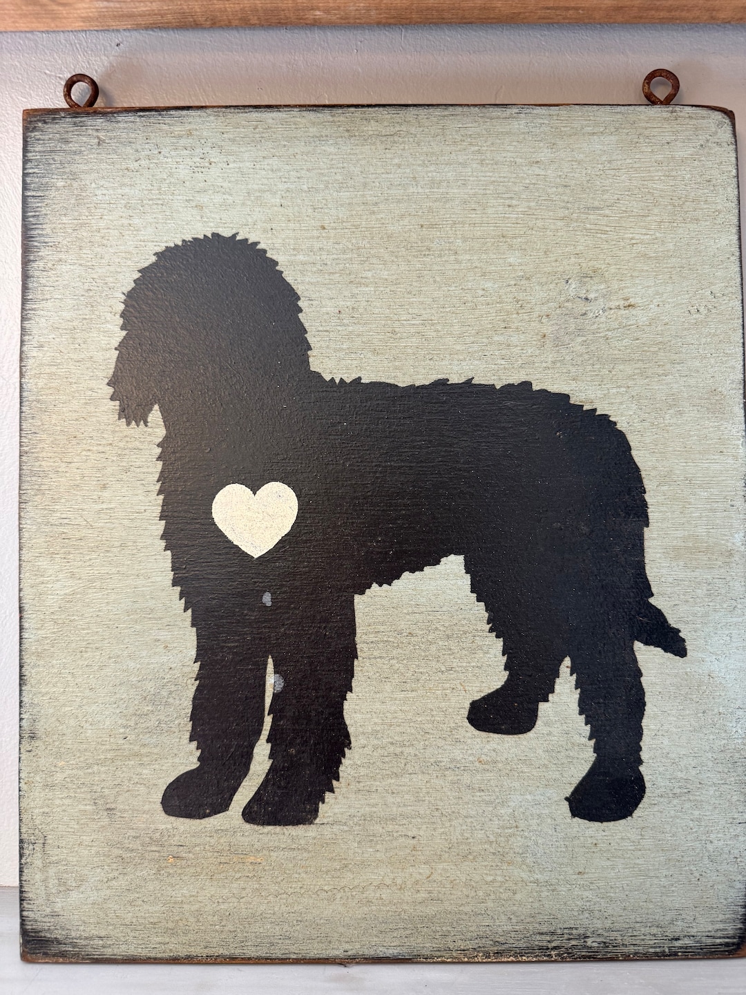 Goldendoodle Silhouette Wooden Sign - Etsy