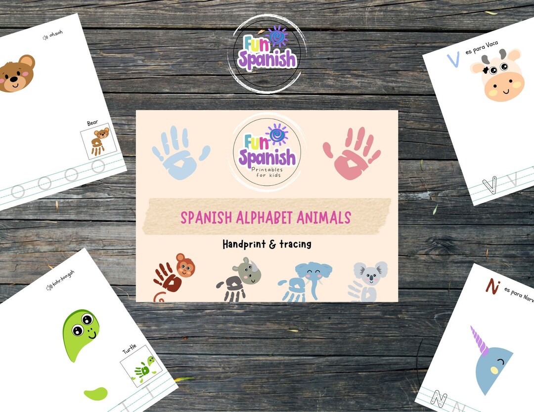 Alfabeto español Animales/ Huellas de manos y rastreo/ Huellas de manos ...