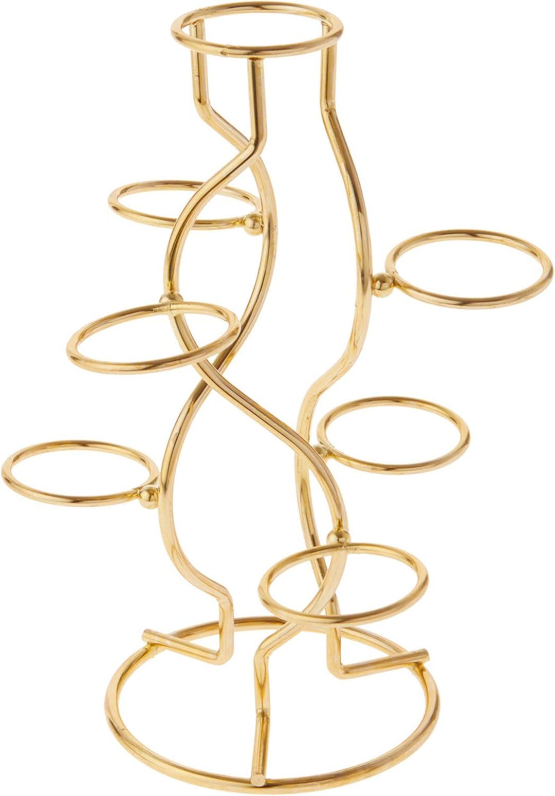 Gold-toned Egg Stand/holder, 7 Egg Display, 1.375" Diameter (fits Hen ...