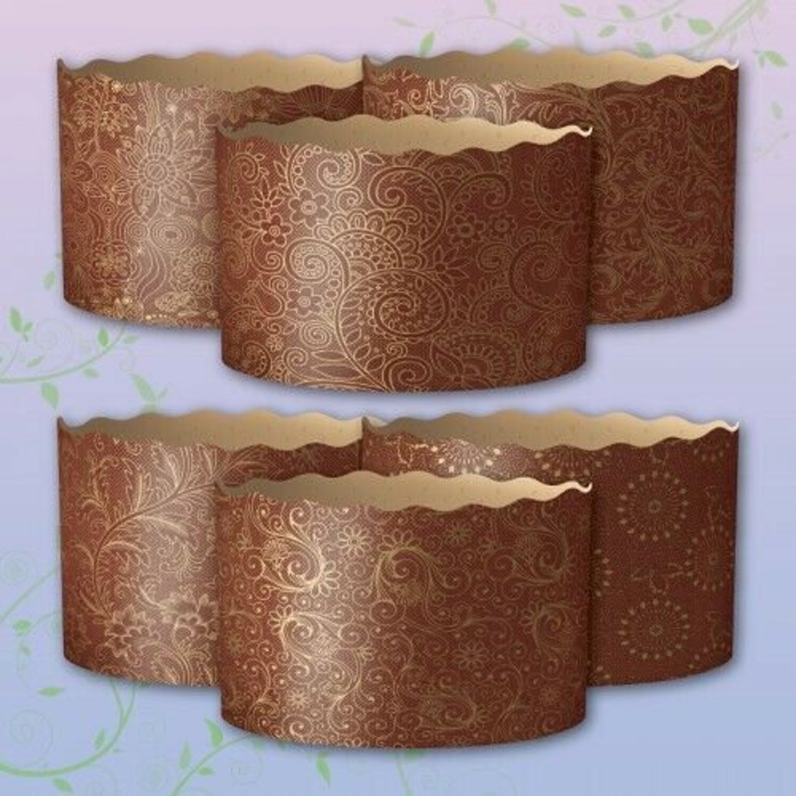 Set of 6 Easter Parchment Baking Paper Molds - Paska Panettone Cake ...