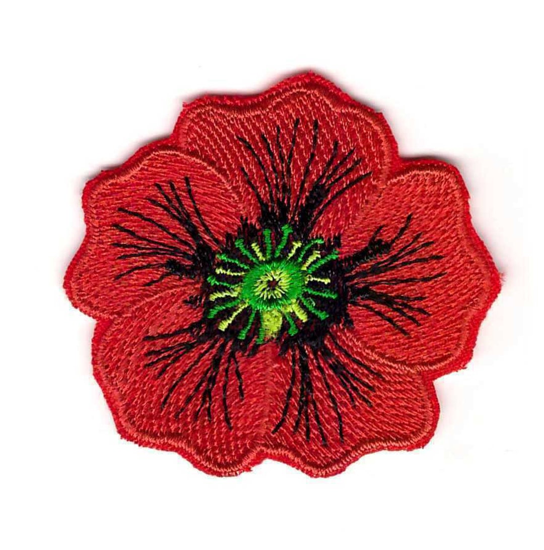 Red Poppy Patch - Emblem Badge - Memorial Remembrance Veteran's Day ...